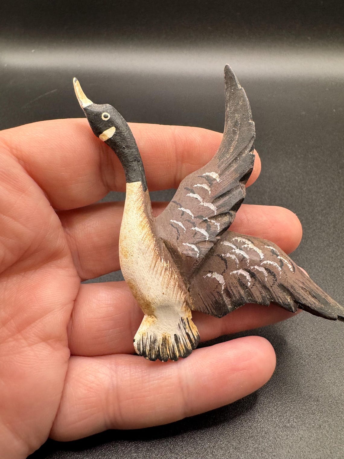 Vintage Hand Painted Honking Goose Brooch - Etsy