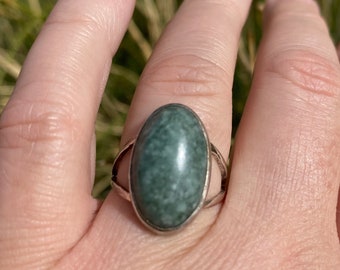 Green Jasper Ring | Etsy