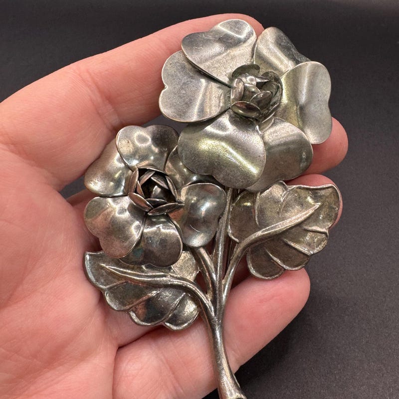 Large Silver Fur Clip - Etsy