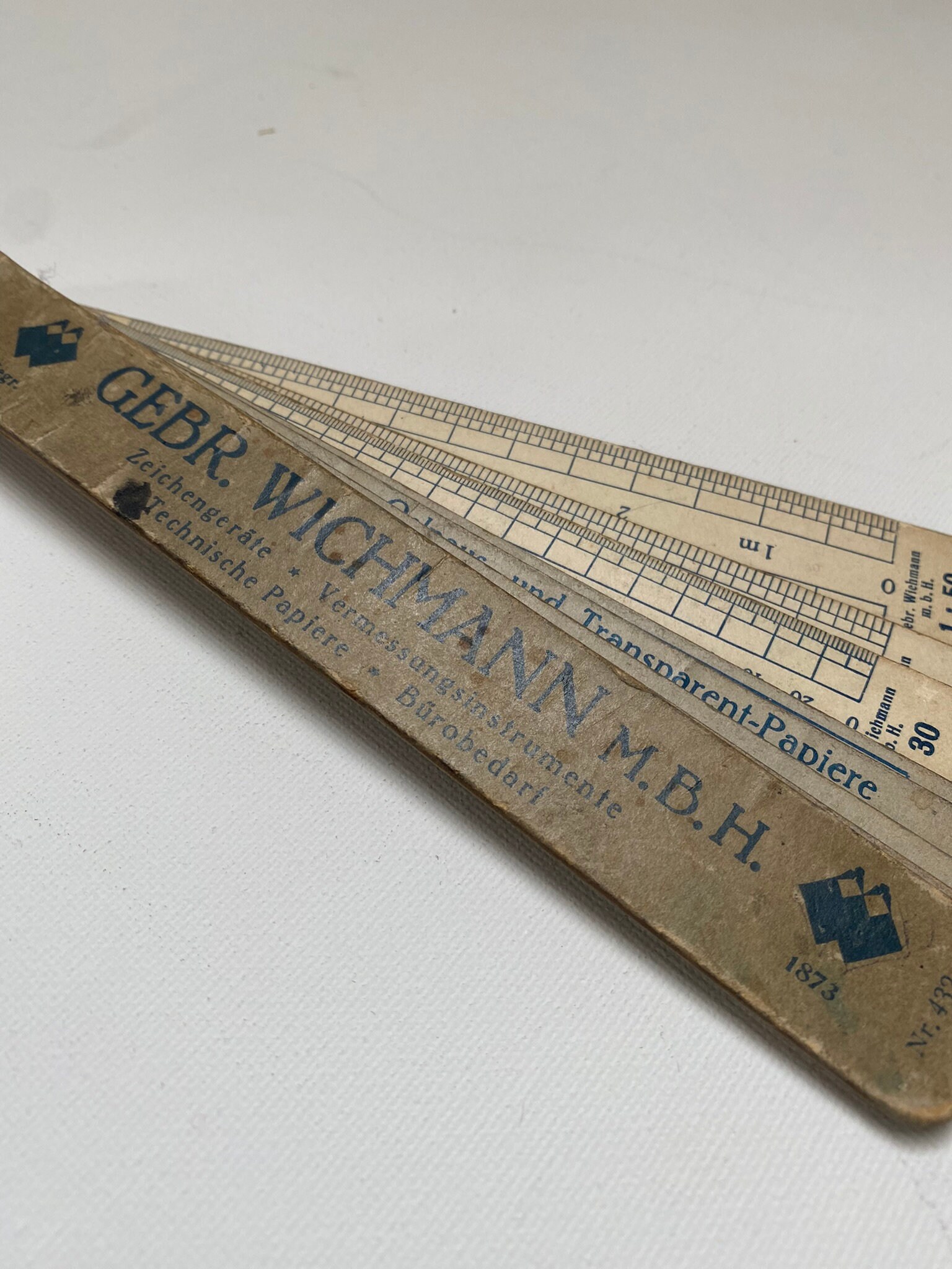 Vintage Old German Slide Rule Scale Calculator Berlin D.R.G.M.GEBR ...