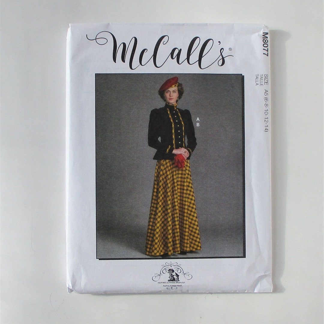 Mccall's M8077 Jacket Skirt Pattern Ca 1890 A5 6 8 10 12 - Etsy