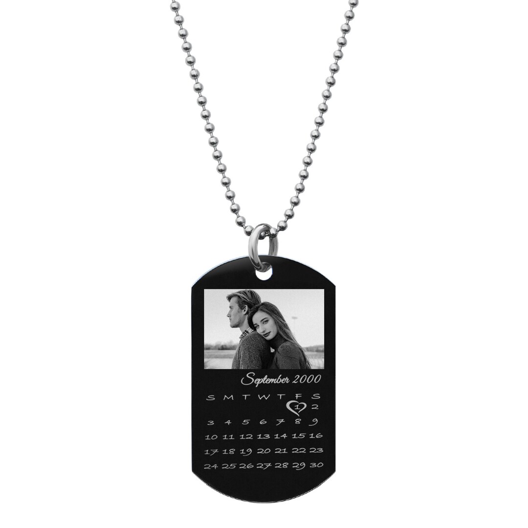 Laser Engraved Personalized Picture Date Calendar Custom Key - Etsy