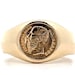 Vintage Mexican Peso Signet Ring in 14k Yellow Gold - Etsy