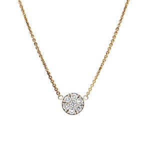 Modern Diamond Cluster Pendant Necklace in 14k Yellow Gold - Etsy