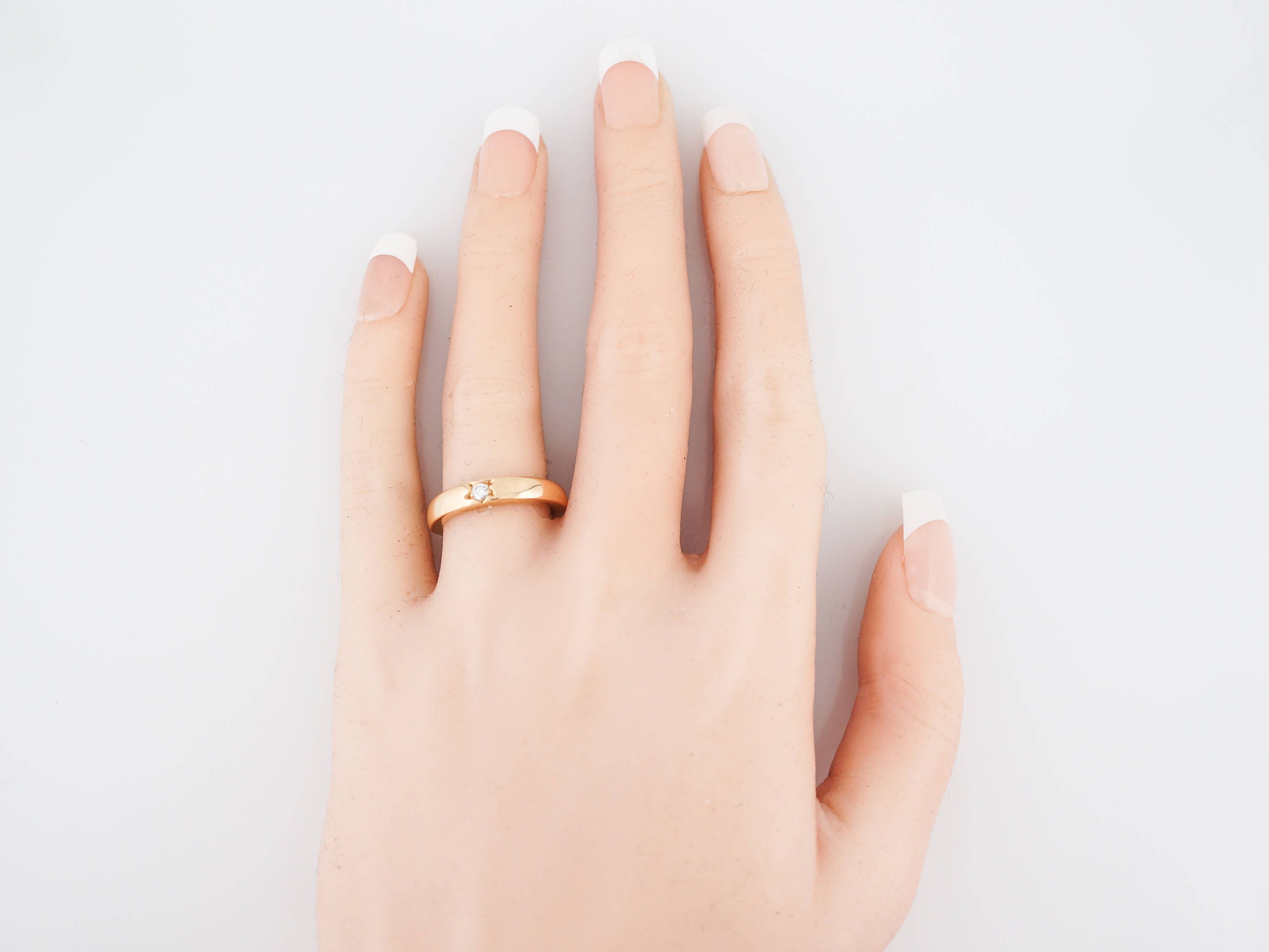 Right Hand Ring Modern .06 Round Brilliant Cut Diamond in 14k - Etsy