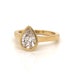 Pear Cut Bezel Set Diamond Engagement Ring in 18k Yellow Gold - Etsy