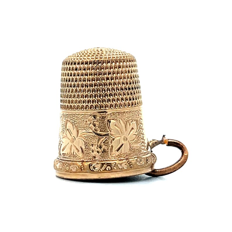 Antique Victorian Thimble Charm in 9k Yellow Gold - Etsy