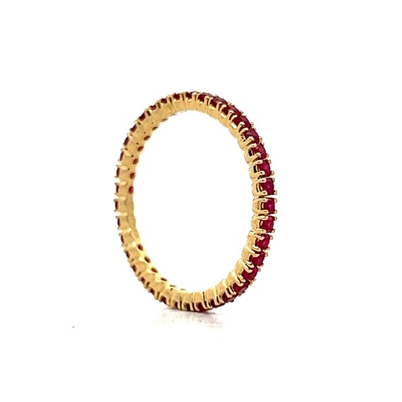 Ruby Eternity Stacking Band in 18k Yellow Gold - Gem