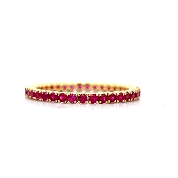 Ruby Eternity Stacking Band in 18k Yellow Gold - Gem