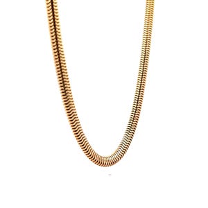 16 Vintage Omega Snake Chain Necklace in 14k - Etsy