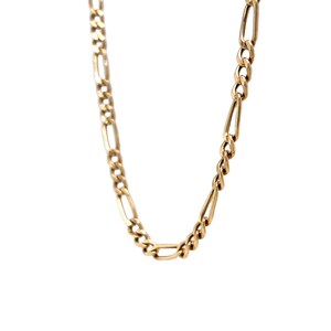 20 Inch Figaro Chain Necklace in 14k Yellow Gold - Etsy