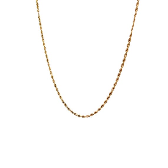 20 Inch Spiral Chain Necklace in 14k Yellow Gold - Gem