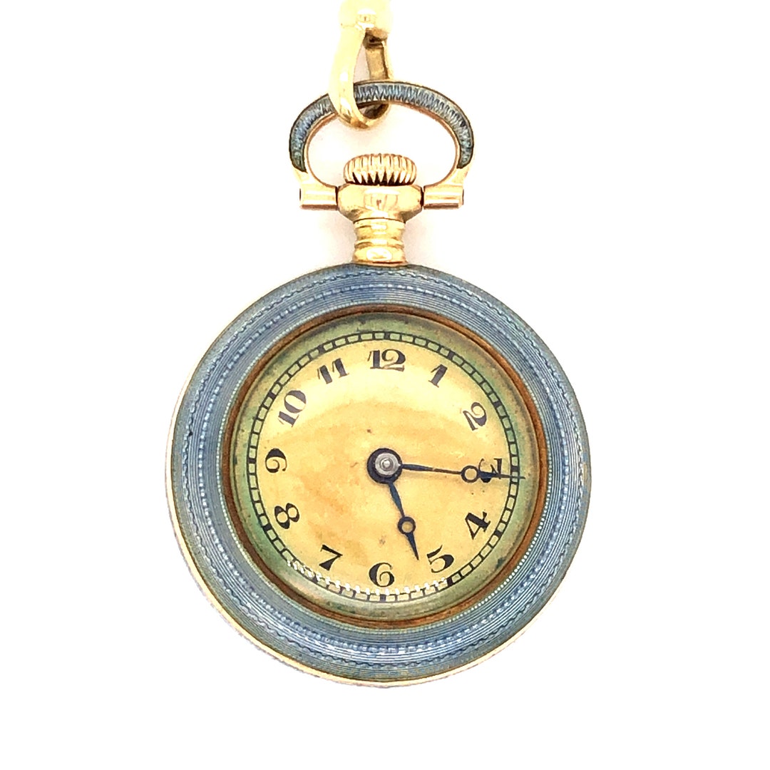 Victorian Diamond Watch Pendant in 14k Yellow Gold - Etsy