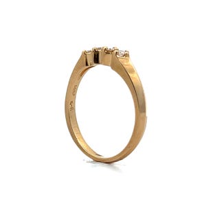 Round Brilliant Diamond Band in 14k Yellow Gold - Etsy