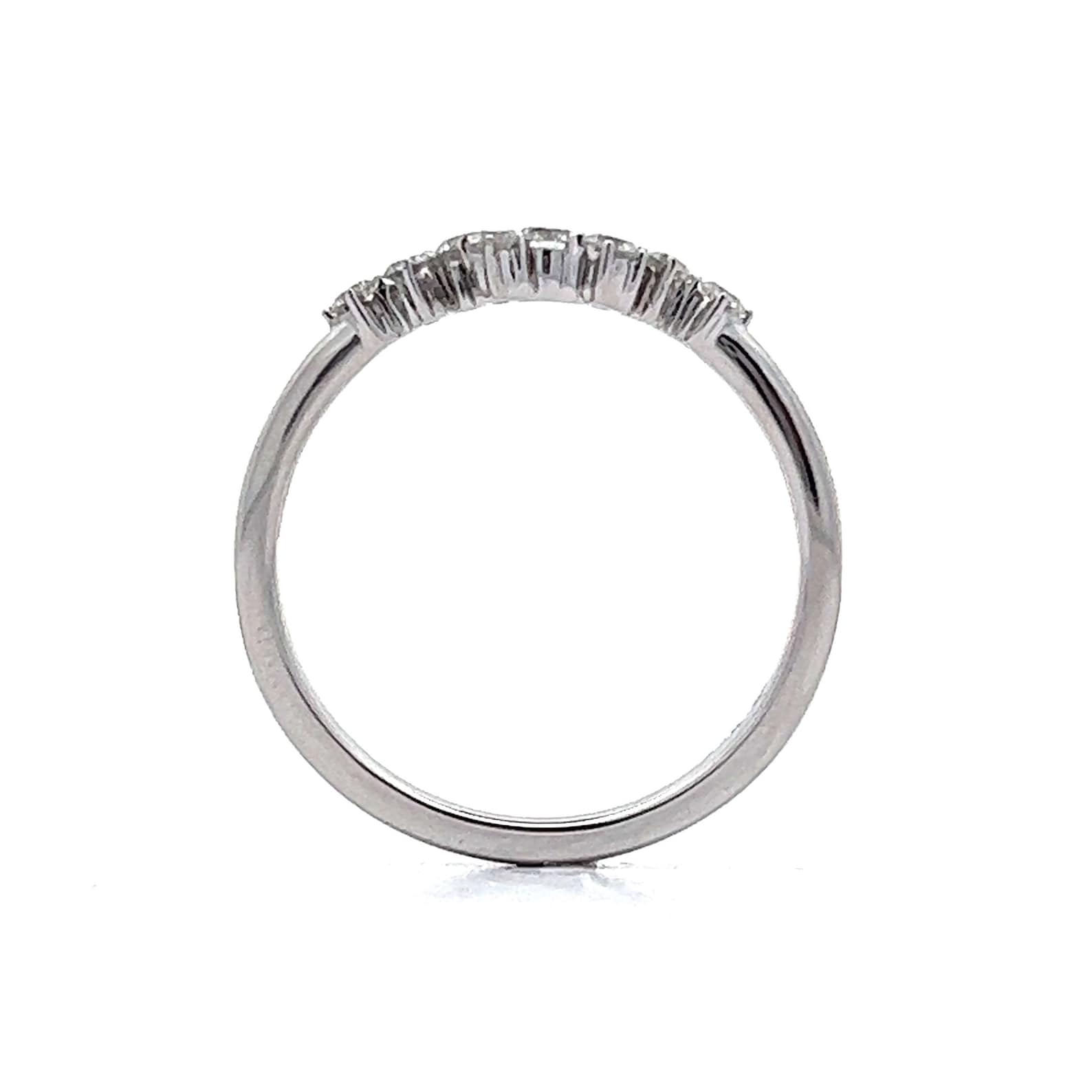 Diamond Cluster Stacking Ring in 14k White Gold - Etsy