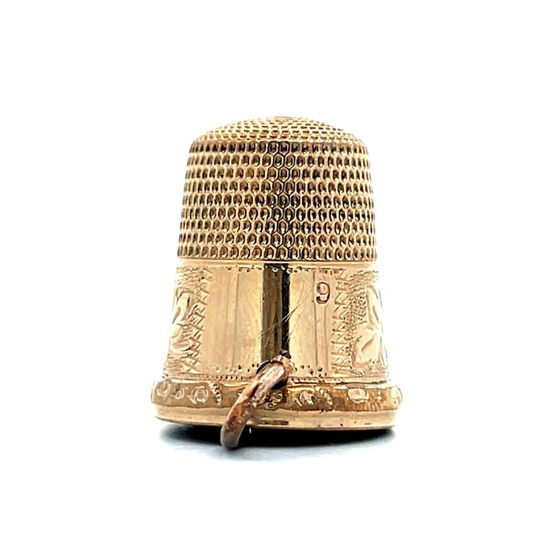 Antique Victorian Thimble Charm in 9k Yellow Gold - Etsy