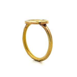 Roman Style Signet Stacking Ring in 18k Yellow Gold - Etsy