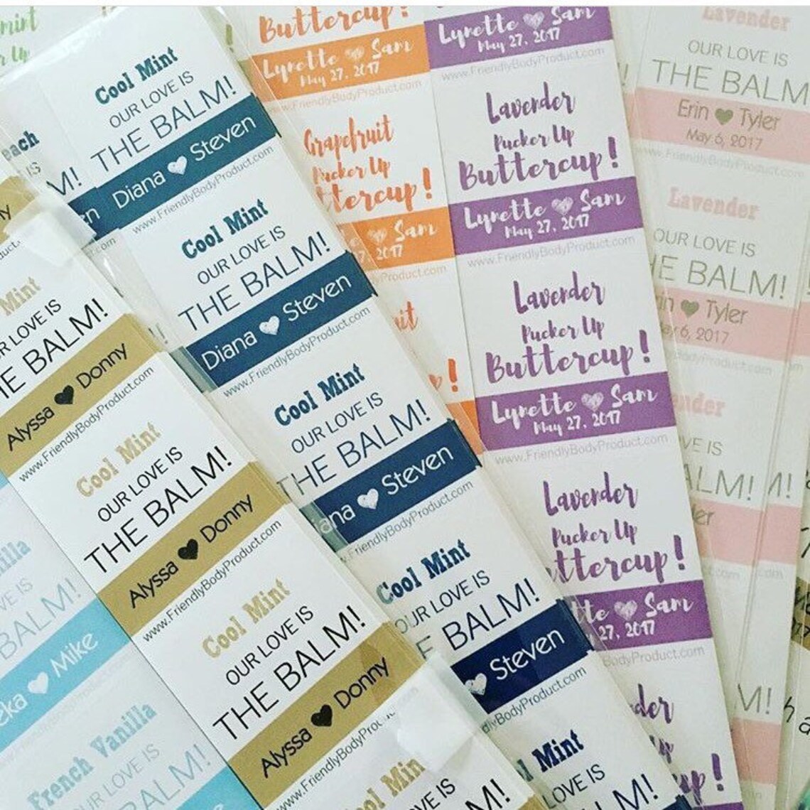 Custom Lip Balms Labels Just Labels | Etsy