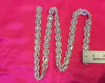 22 1/2 Inches Long Crystal Rhinestone Trim.1 1/2 Wide | Etsy