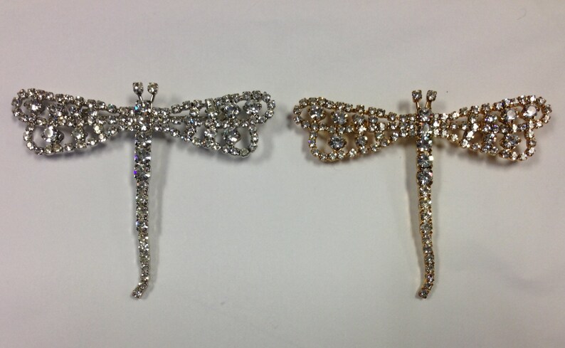 Rhinestone Dragonfly Brooch Crystals Dragonfly Brooch | Etsy