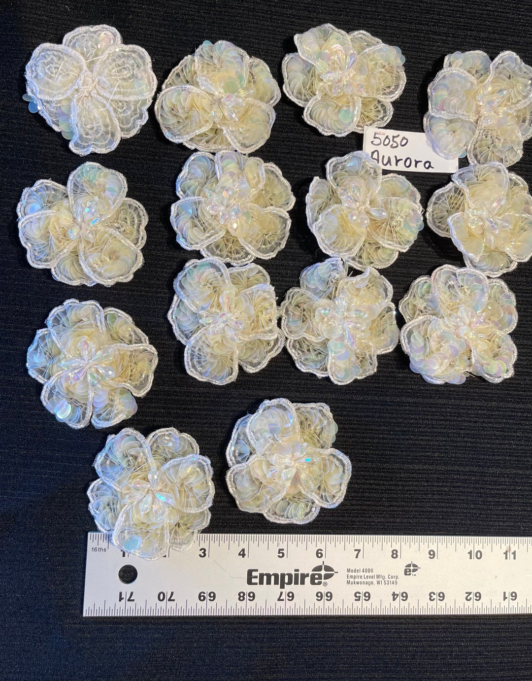 Sequin Flower Appliqué Patch, Appliqué. Sold Individually. DIY Project ...