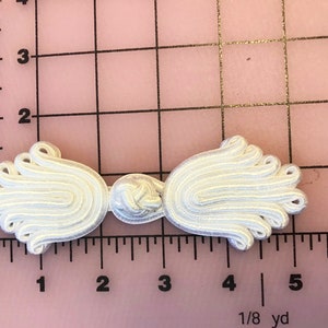 6 Pairs White Braided Cord Frog Closure Buttons.purse Toggle, Frogs ...
