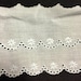Vintage Light Blue Cotton Embroidered Eyelet Lace Fabric.eyelets ...