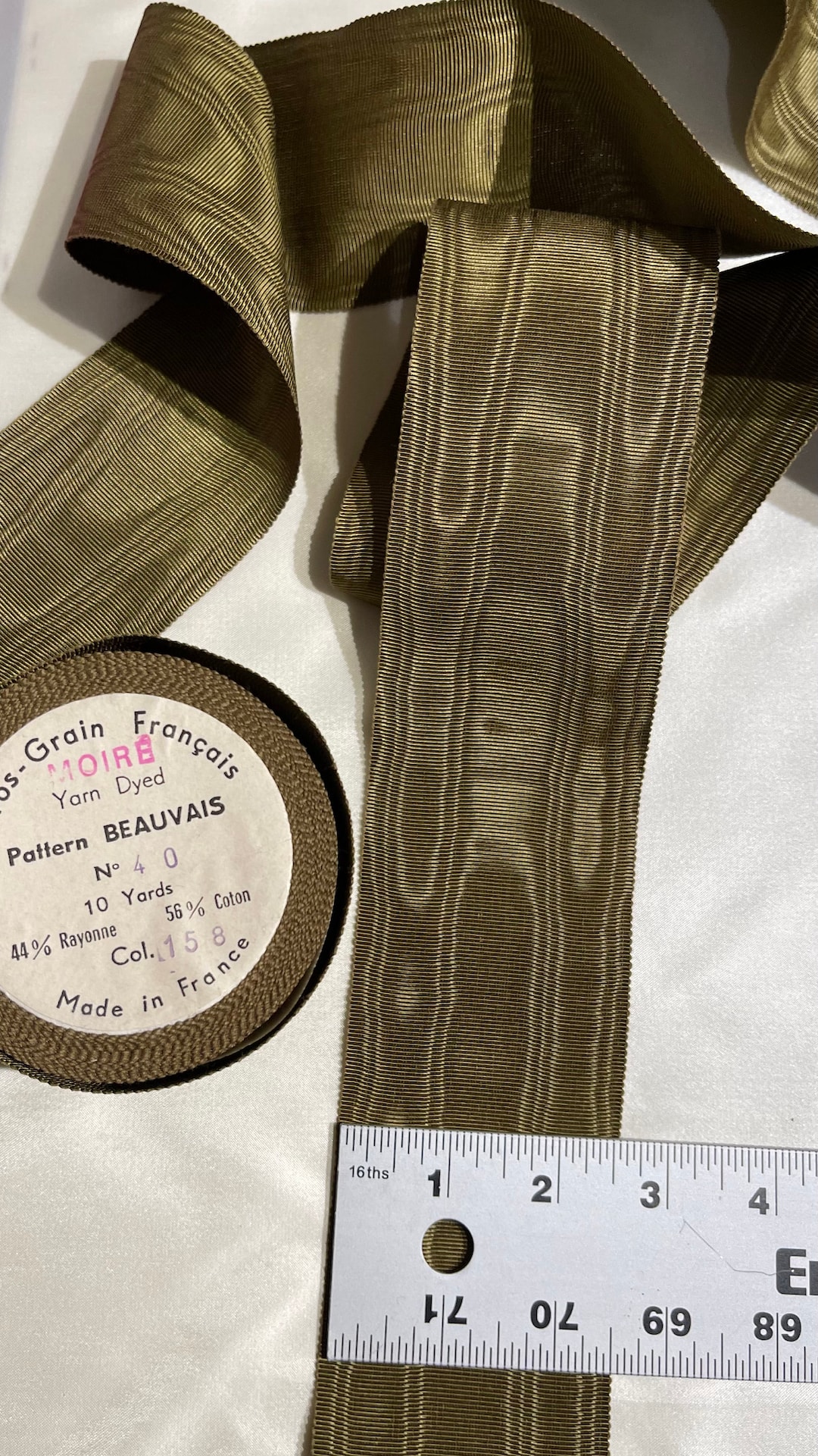 Beautiful Sawtooth Edge French Moire Grosgrain Ribbon. Sold by the Yard ...