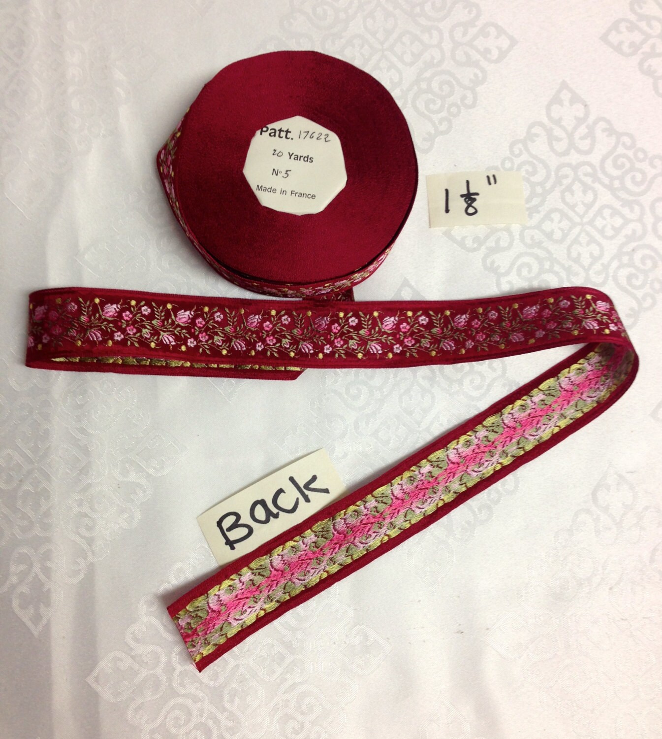 Vintage Jacquard Floral Ribbon Collection. Sold by the Yard. - Etsy