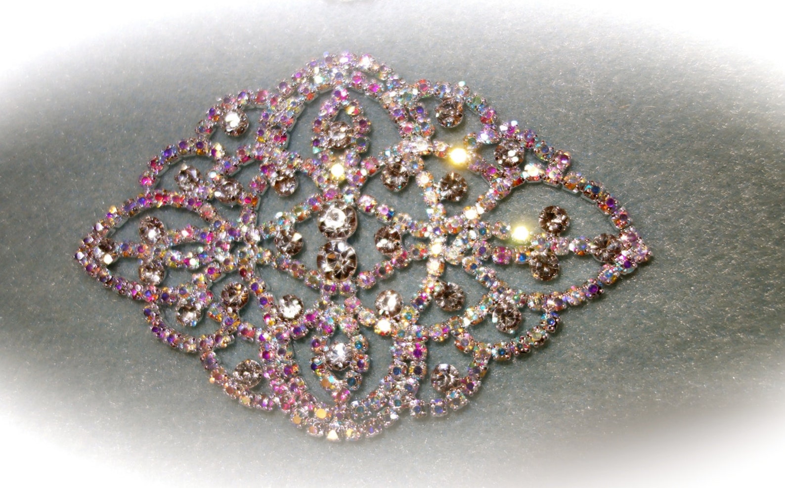Sparkling Rhinestone Crystal Appliqué. Sold by the Pair. - Etsy