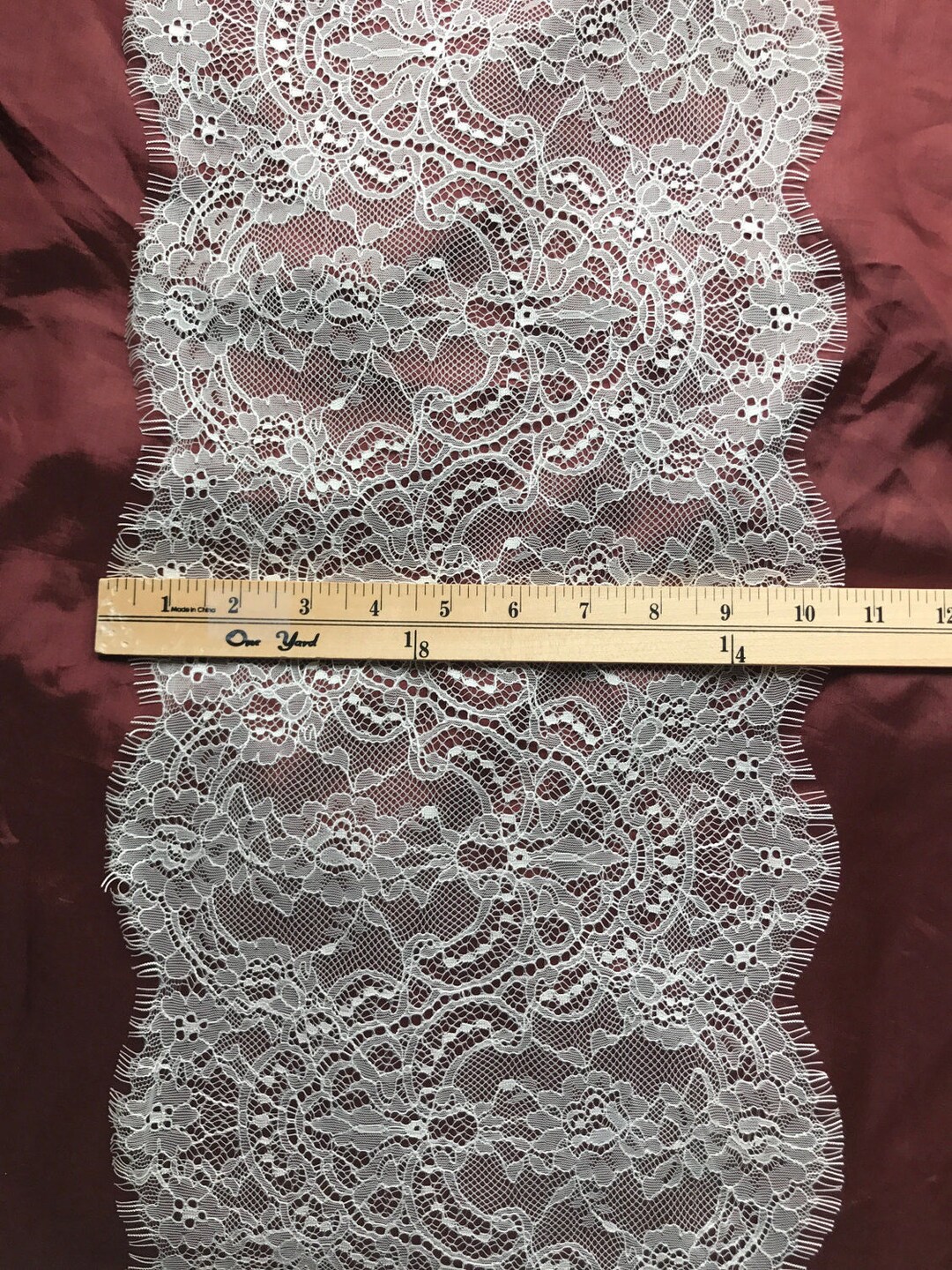 Bridal Scalloped Lace. Sold by the Yard. Made in the USA. - Etsy