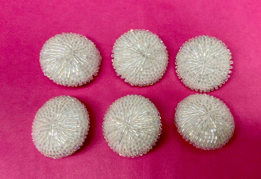 Gorgeous White AB Buttons. Sold by 12 or 6 Pieces Buttons. - Etsy