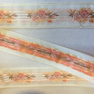 French Vintage Floral Ribbon With Pattern. Made in France. Sold by the ...