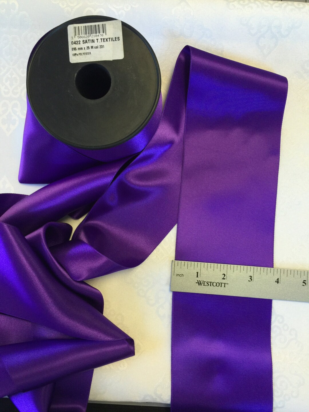 Vintage Purple Ribbon Double Faced. Sold Be the Yard.purple Satin ...