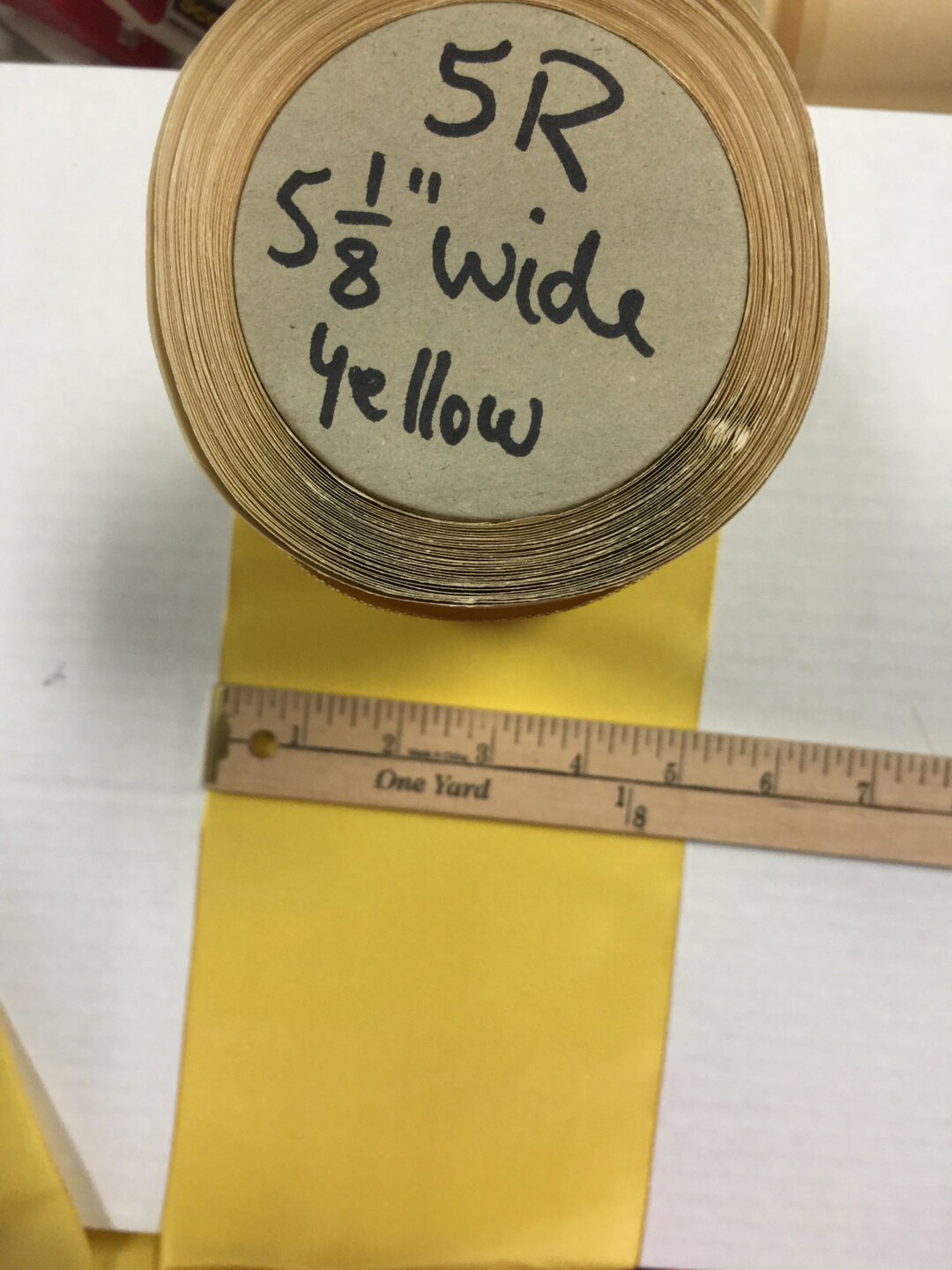 Vintage Colonial Quality Ribbon, 5 1/8 Wide Taffeta Ribbon, Made in USA ...