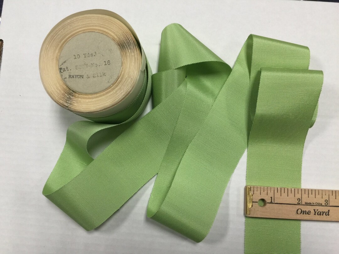 10 Yards of Vintage Grosgain Ribbon. Made in USA. Gros Grain Rayon Silk ...