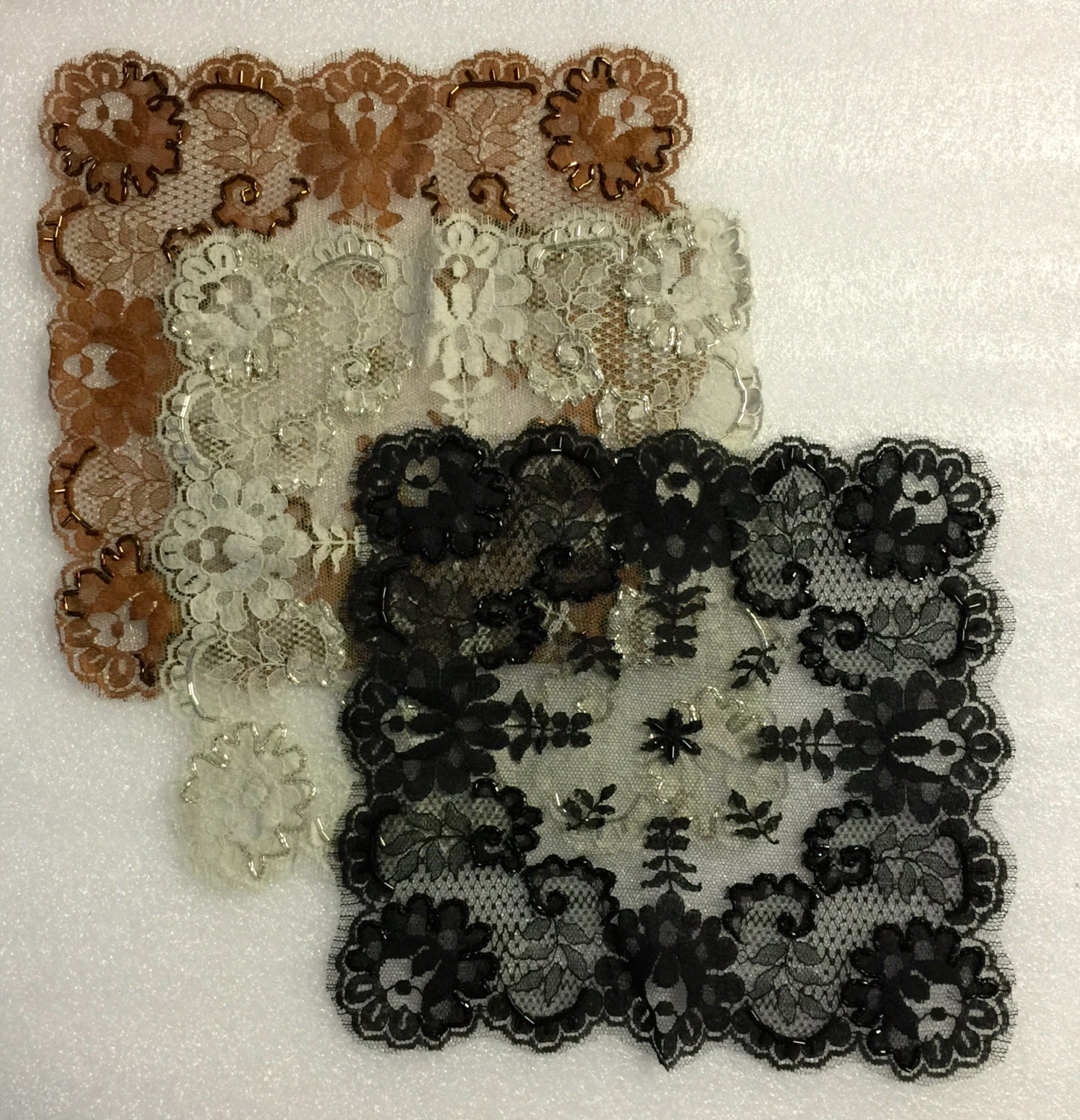 Lace Square Doily, Antique Lace Doily Mat Centrepiece, Made in France ...