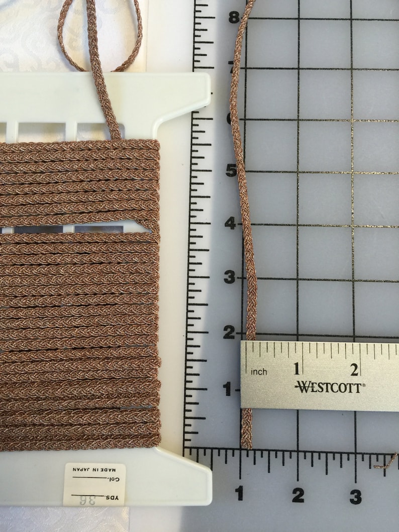 5 Yards Antique Bronze Metallic Trim Ribbon Bronze Braid. Made | Etsy