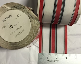 Vintage Stripe Ribbon. Made in France. Sold by 10 Yards One | Etsy