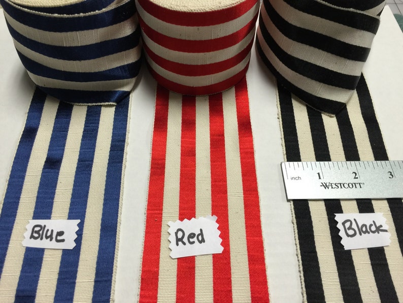 Vintage French Striped Ribbon Made in France Sold by the | Etsy