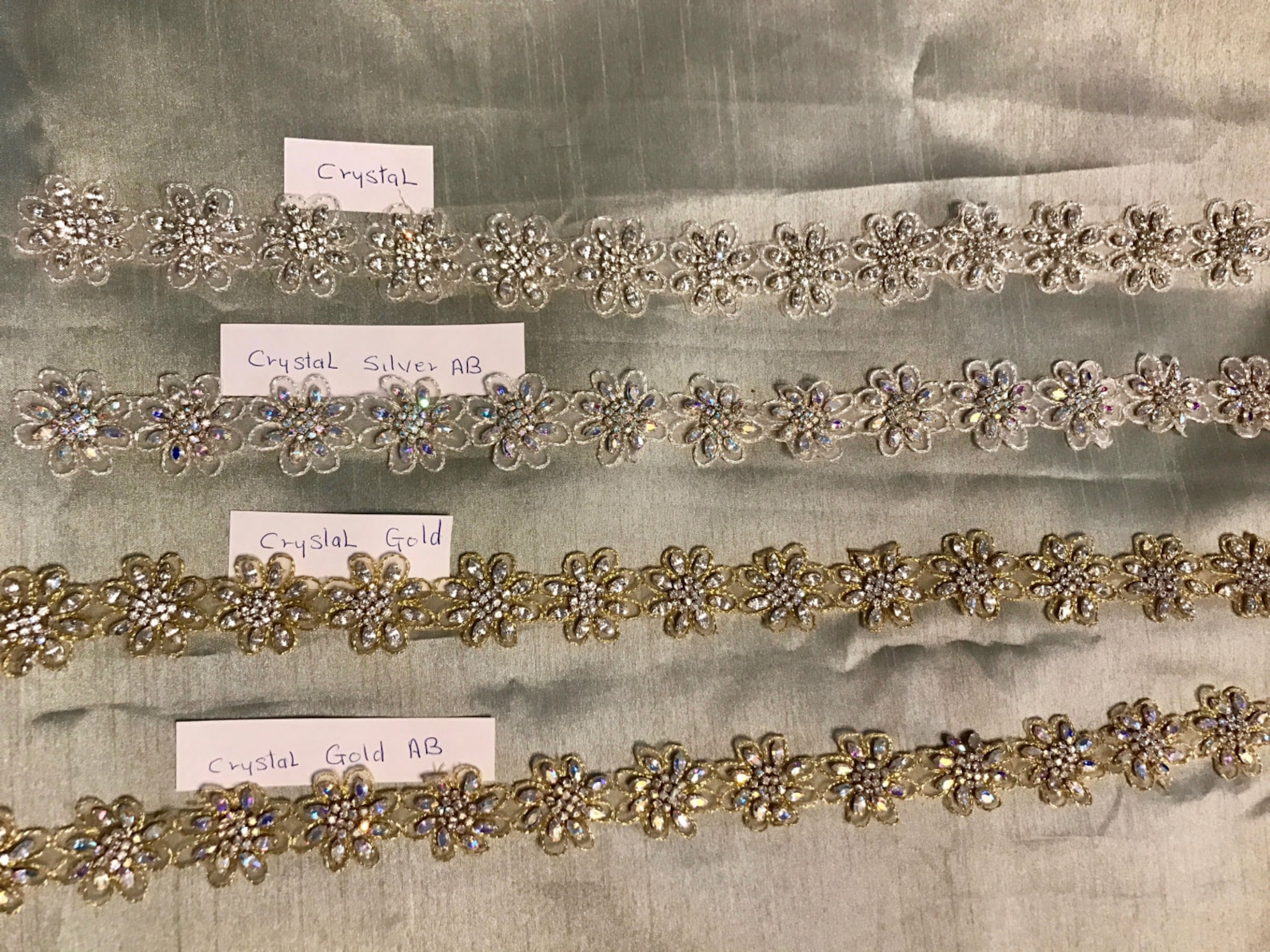 Crystal Rhinestone Trim. 1 1/2 Wide Rhinestone Motif - Etsy