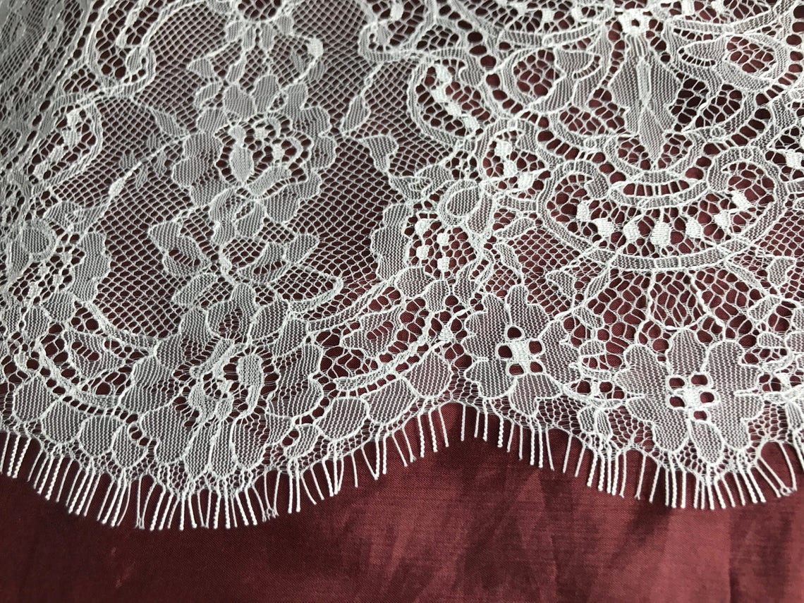 Bridal Scalloped Lace. Sold by the Yard. Made in the USA. - Etsy