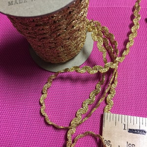 48 Yards of Metallic Gold Ric Rac Ribbon, Gold Zigzag Ribbon, Gold ...