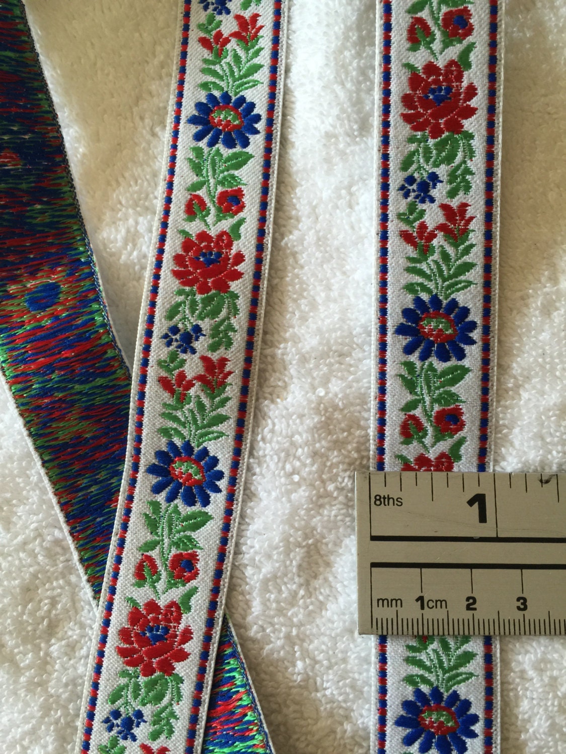 Jacquard Woven Ribbon Embroidered Brocade Ribbon Floral | Etsy