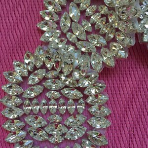 18 Inches Long Crystal Rhinestone Trim. 2 1/2 Wide, Rhinestone Motif ...