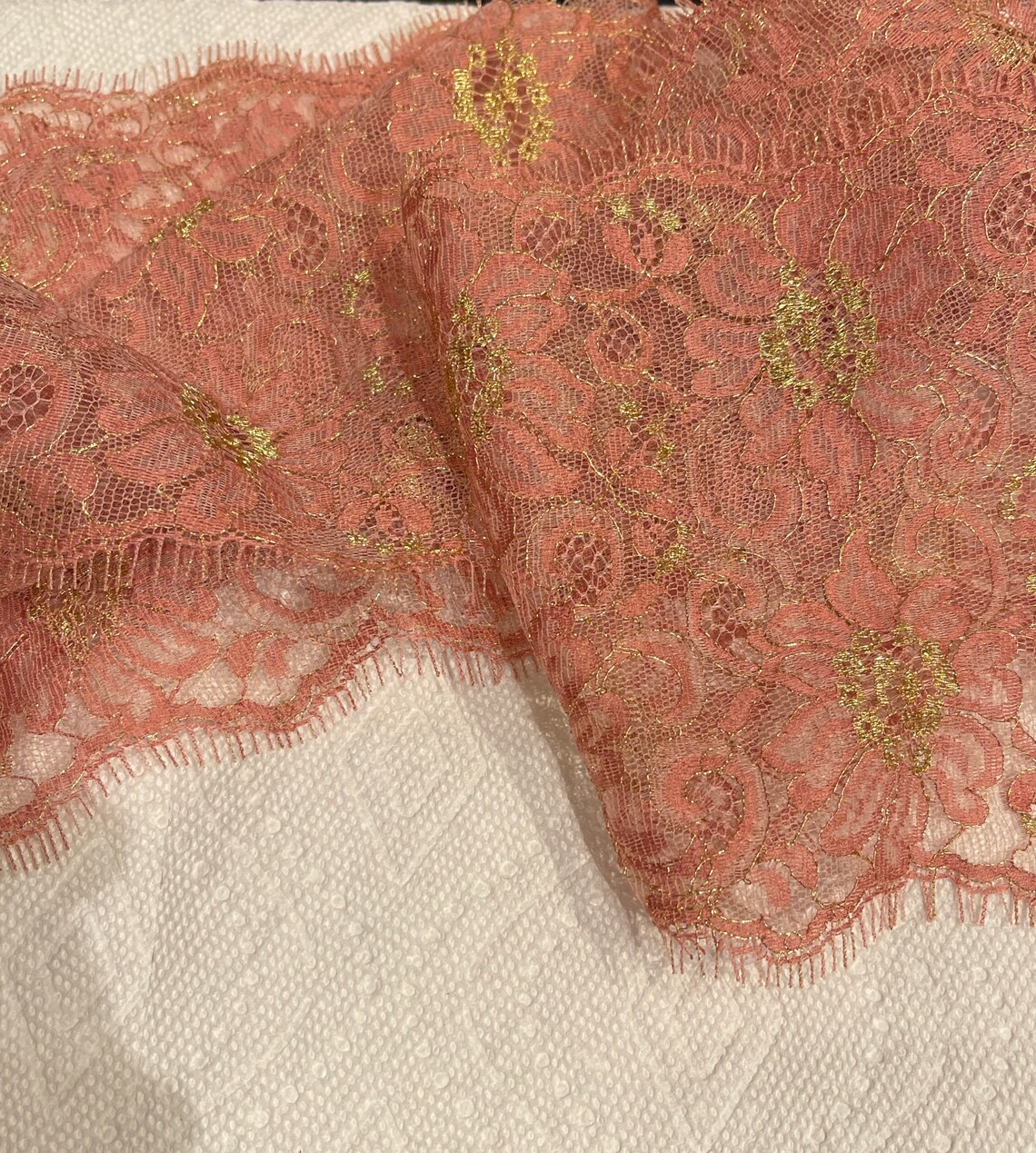 Metallic Scalloped Lace. Sold by the Yard. Made in USA 7 Wide | Etsy