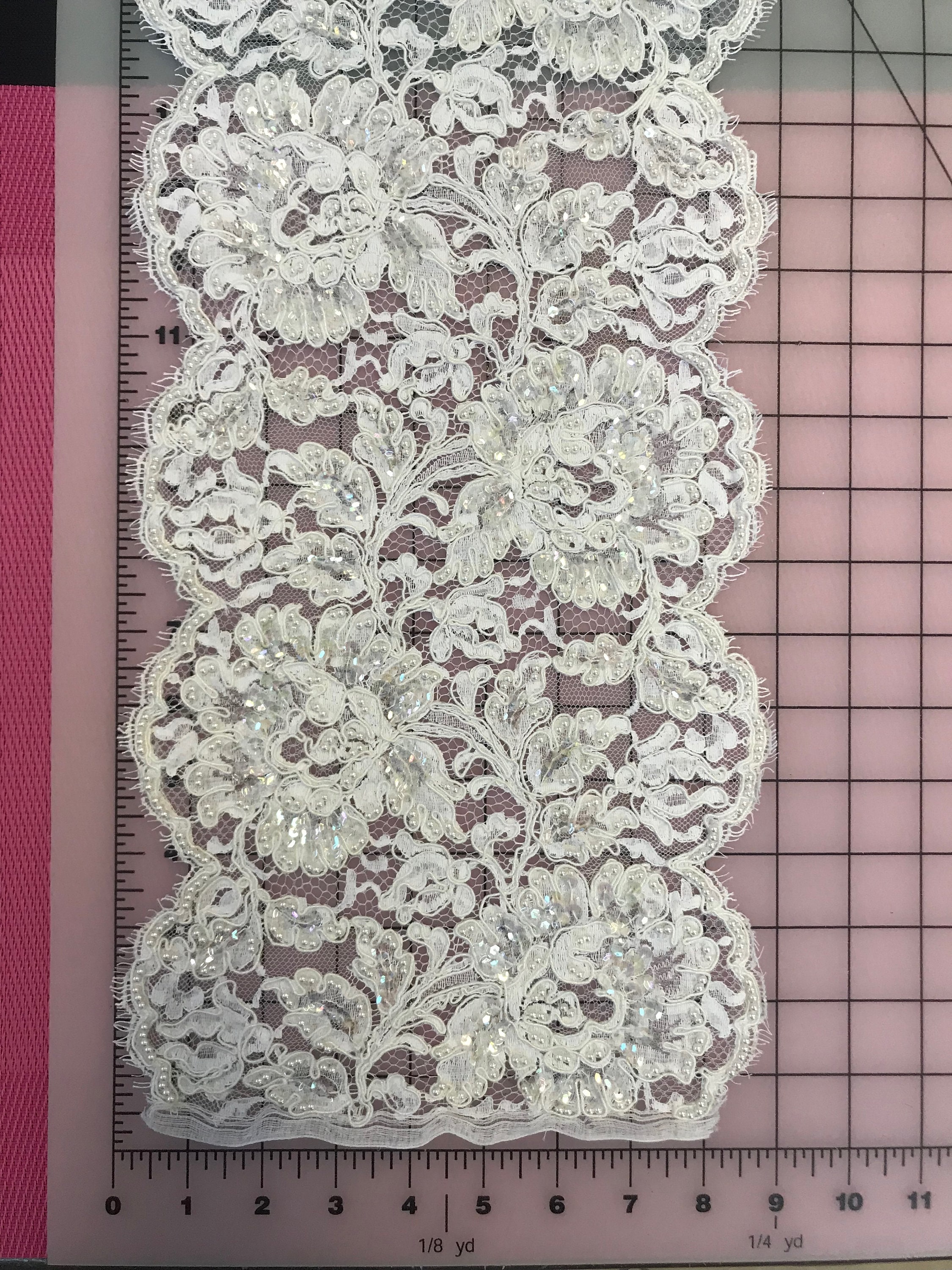 White Lace Trim.narrow Lace Trim. Sold by 4 Yards.french Ivory | Etsy