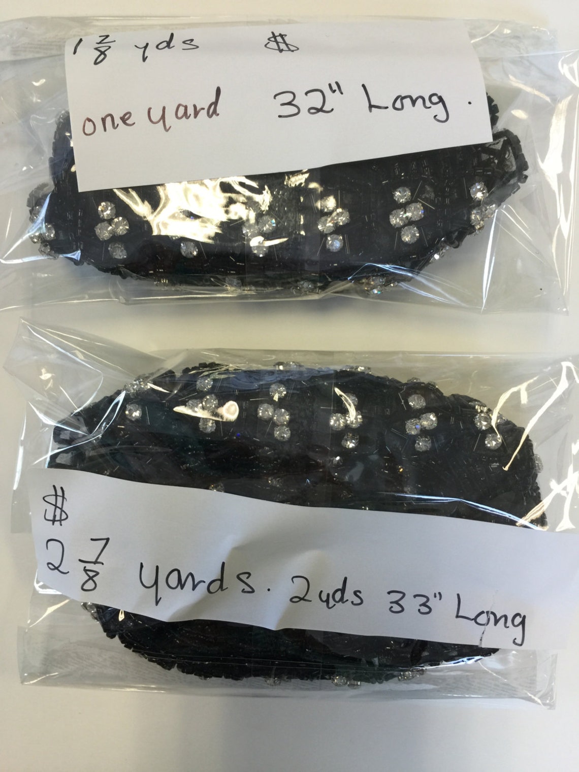 Black Rhinestone Trim. Rhinestone Trims Trims Motifs | Etsy