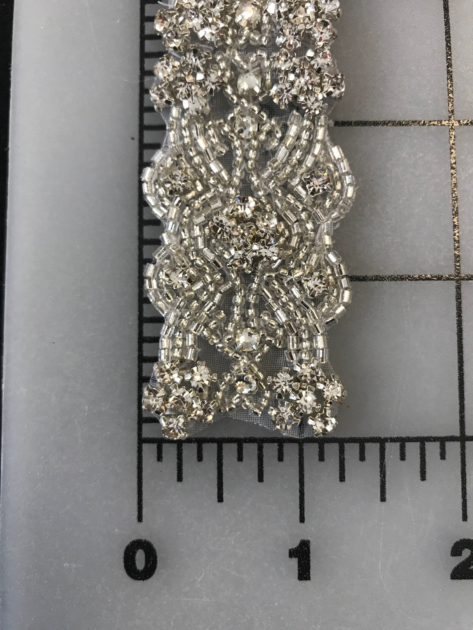 Silver Rhinestone Beaded Trim. 34 Inches Long. Bridal - Etsy