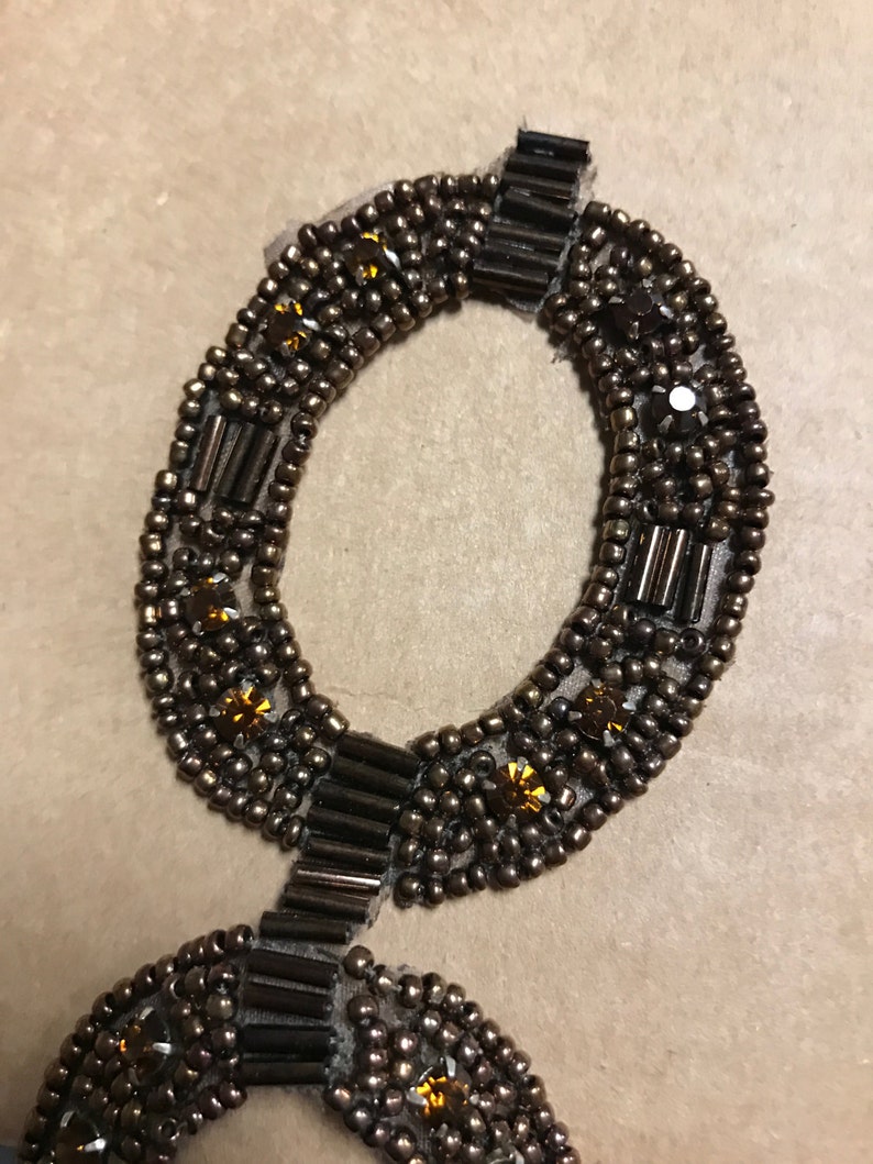 Beaded Open Circle With Rhinestone Motif Jewellery - Etsy